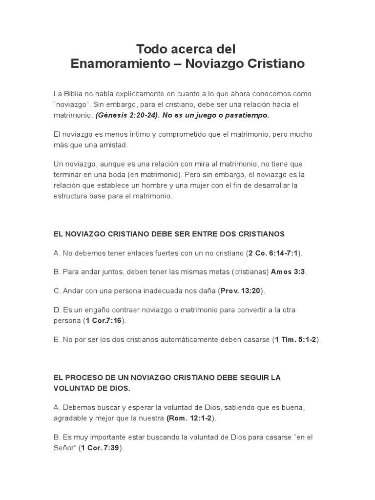 Enamoramiento y Noviazgo Cristiano | PDF | Matrimonio | Creencia religiosa y doctrina