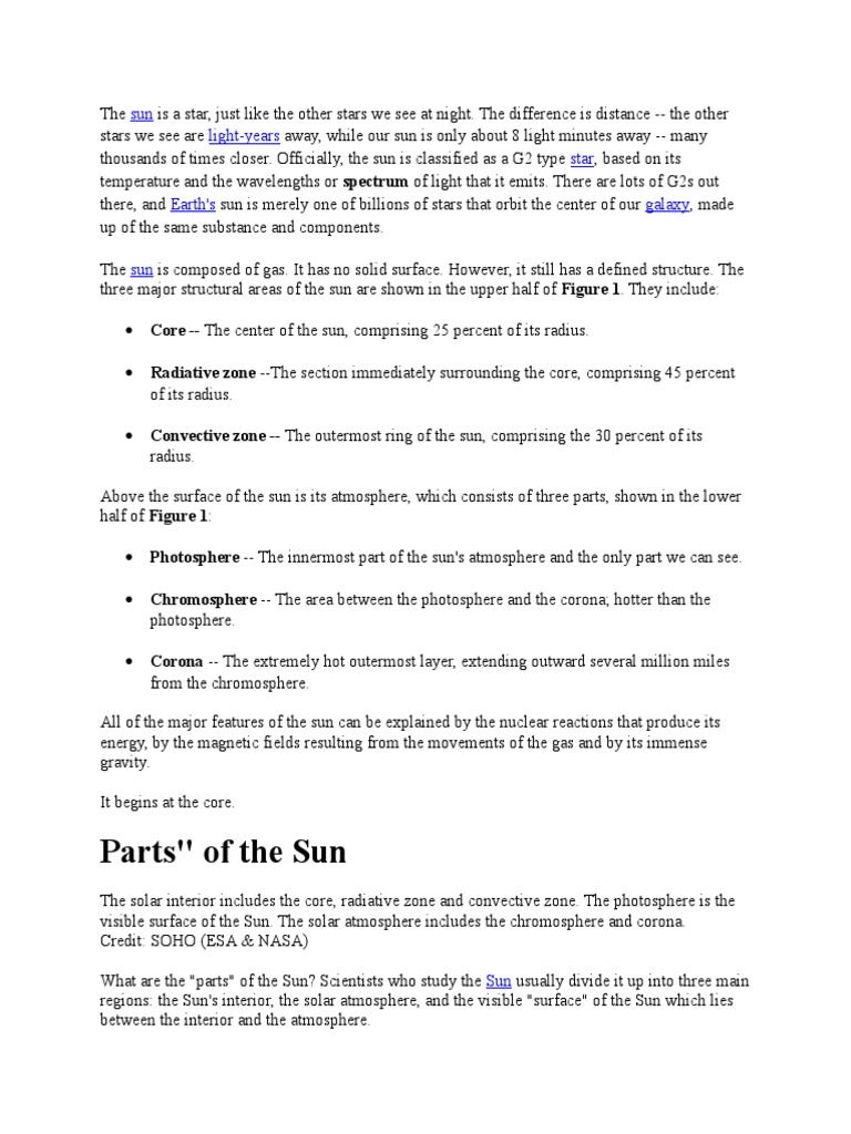 Parts" of The Sun: Sun Light-Years Star Earth's Galaxy | PDF | Sun | Stars