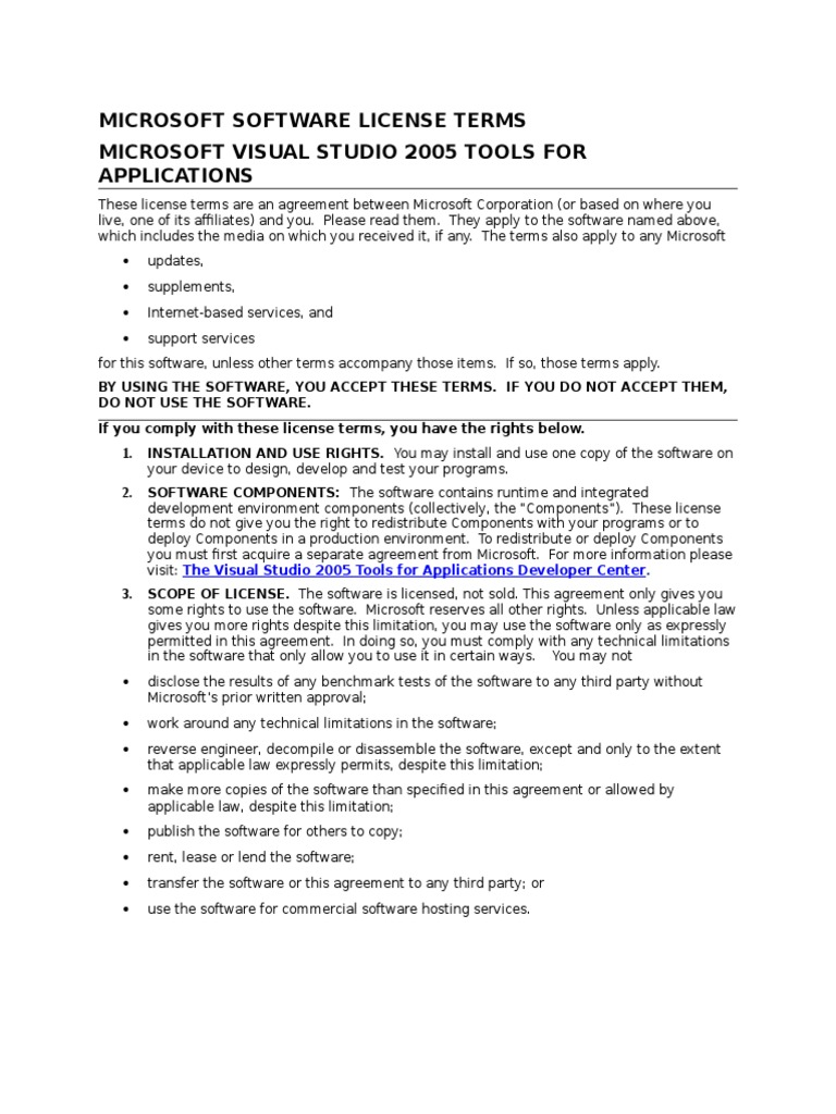 Vsta 2005 SDK Eula | PDF | Source Code | Compiler