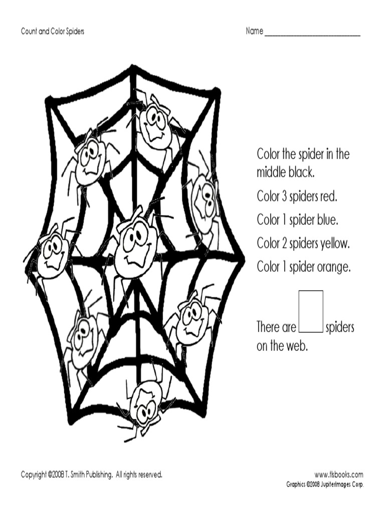 Count and Color Spiders | PDF | Home & Garden | Science & Mathematics