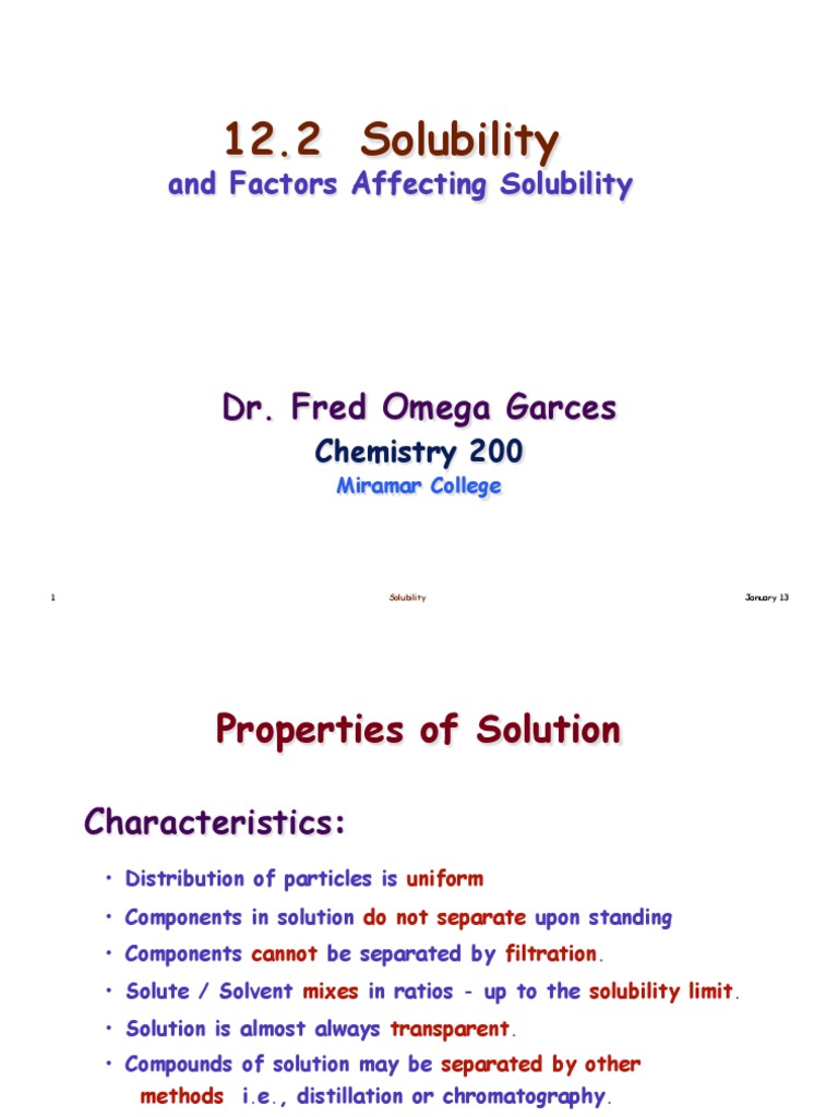 Solubility Pdf Download Free Pdf Solvation Solubility