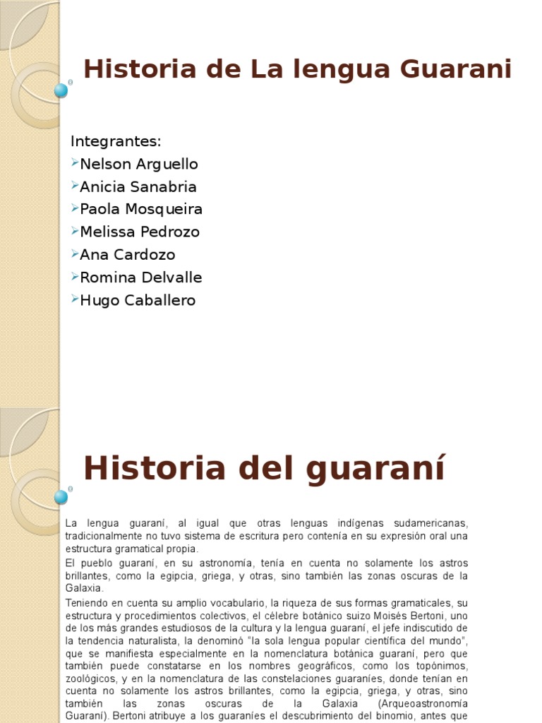 Historia de la lengua guaraní | PDF | Alfabeto | Escritura