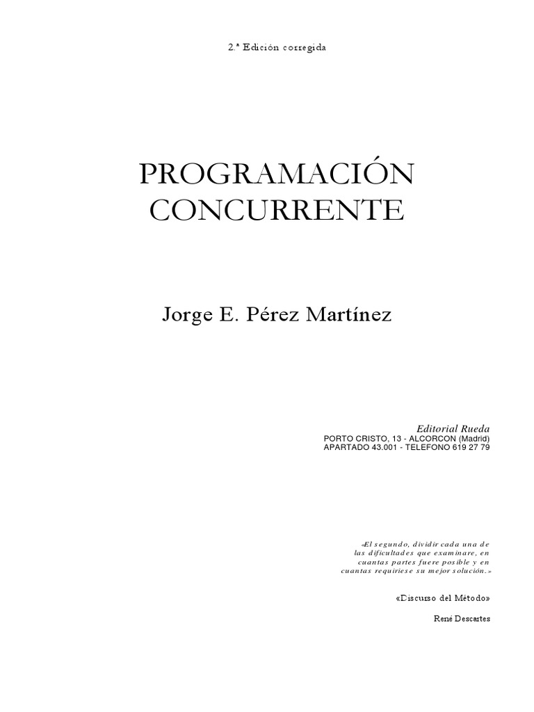 Programacion Concurrente PDF | PDF | Programación de computadoras | Computación paralela