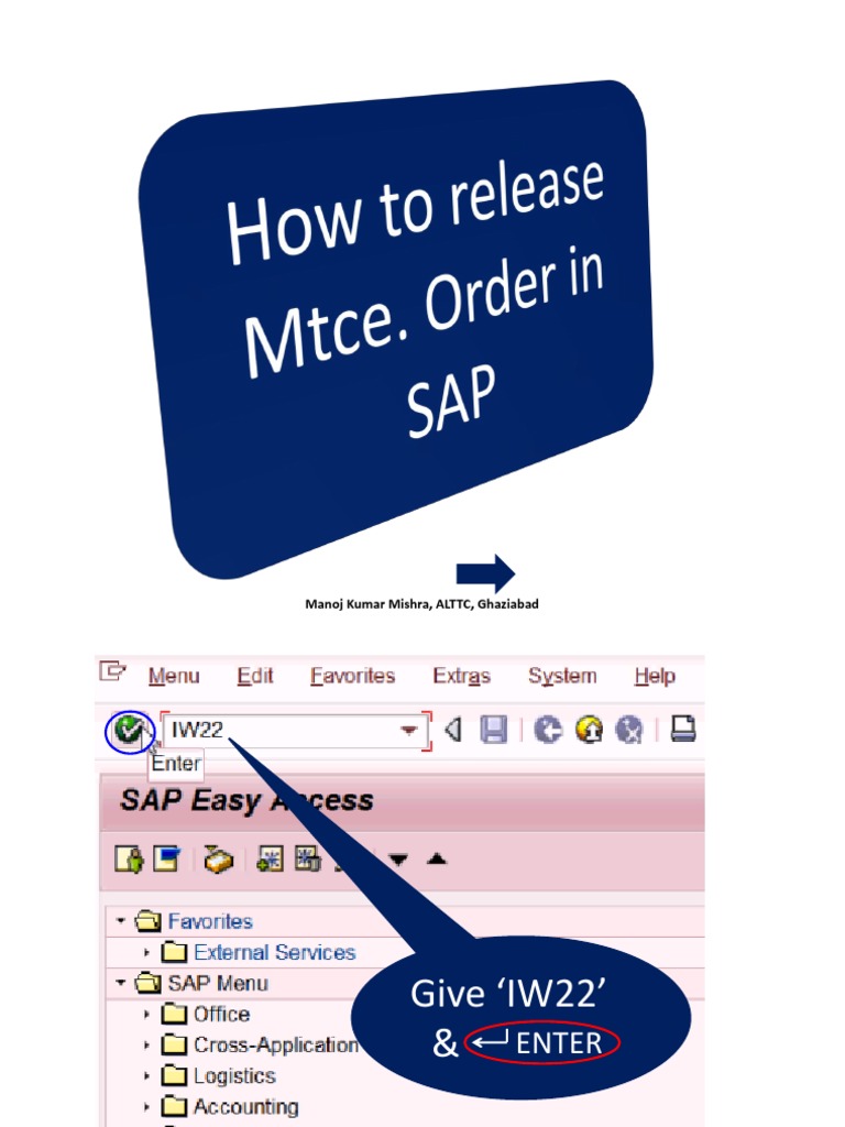 Release Maintenance Order SAP | PDF