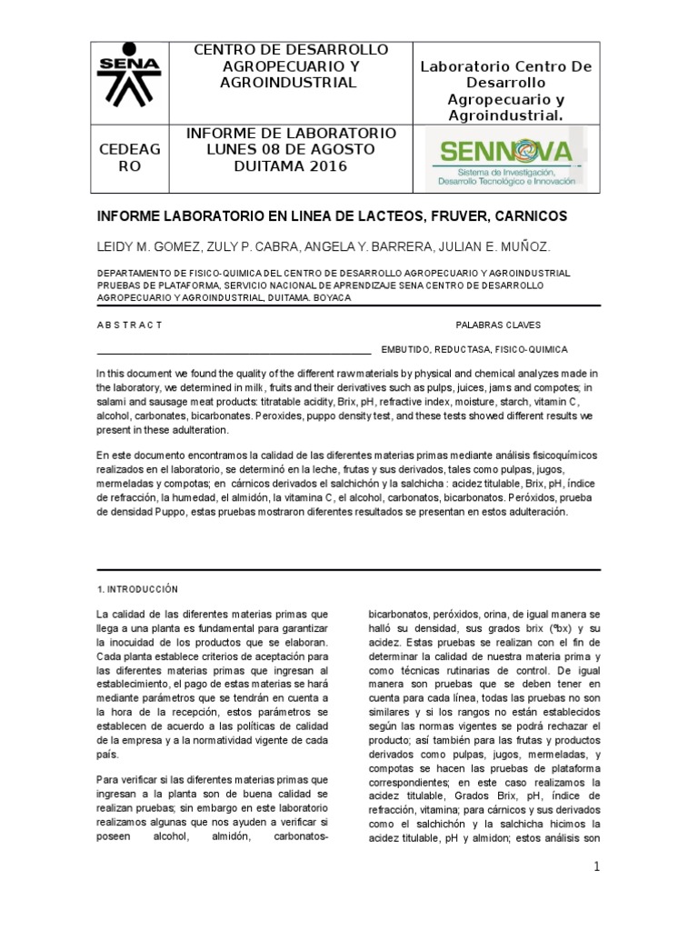 informe de laboratorio.docx | Química | Valoración