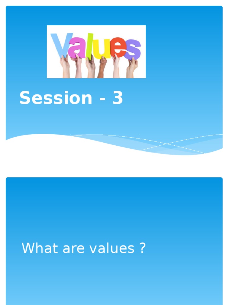 Session 3 - Exploring Values and Cultural Differences | PDF