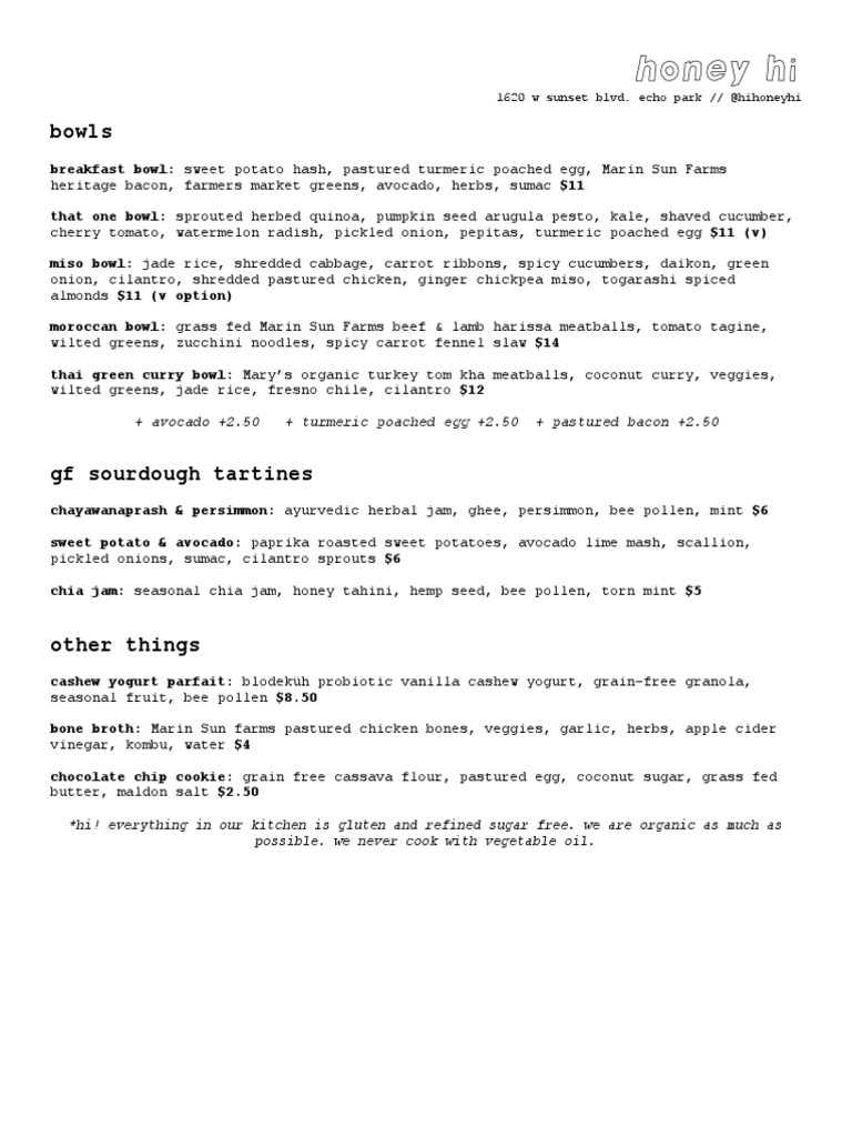 HH Menu | PDF | Curry | Foods