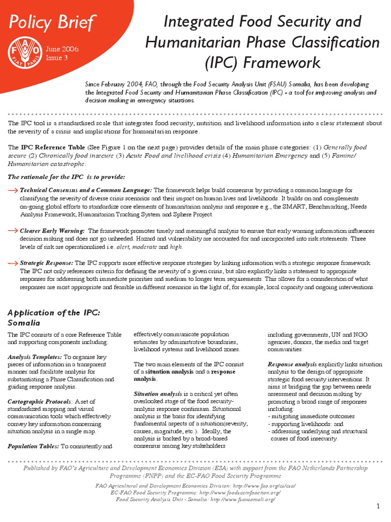 Integrated Food Security and Humanitarian Phase Classification (IPC ...