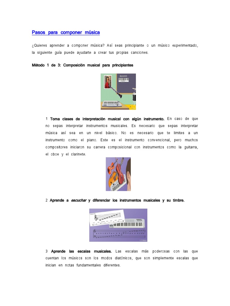 Cómo Componer Música: Guía Práctica | PDF | Acorde (Música) | Ritmo