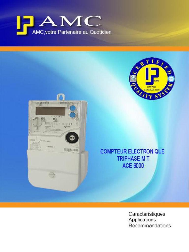 Compteur Itron ACE 6000 : Guide d'utilisation | PDF | Électronique ...
