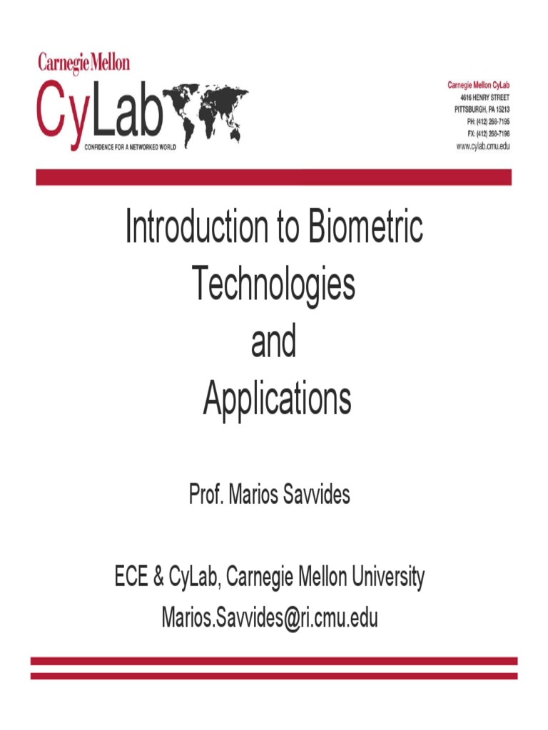 Biometric Technologies Overview and Applications | PDF | Biometrics ...