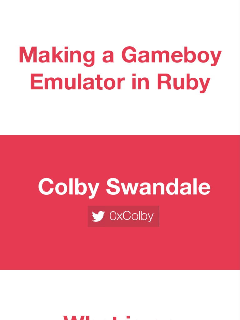 Gameboy Emulator | PDF | Emulator | Central Processing Unit