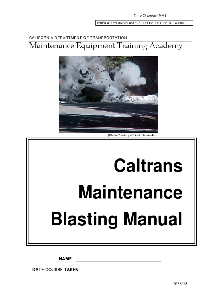 15 Caltrans Blasting Manual | PDF | Explosive Material | Series And ...
