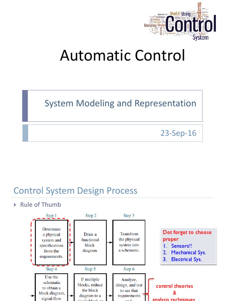 01 Automatic Control System Modeling and Representation | PDF | Control ...