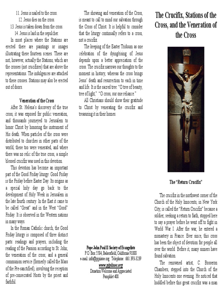 The Crucifix, Stations of The Cross, and The Veneration of The Cross ...