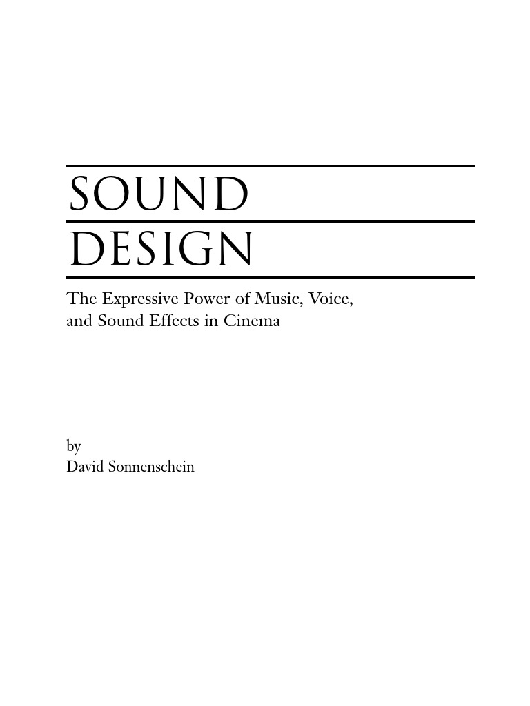 Sound Design Sample PDF | PDF | Ear | Perception