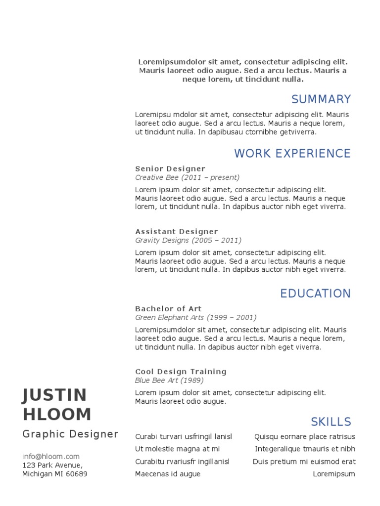 Justin Hloom: Graphic Designer | PDF | Career & Growth | Business