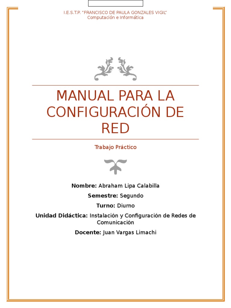 Manual para La Configuración de Una Red | PDF | Dirección IP ...