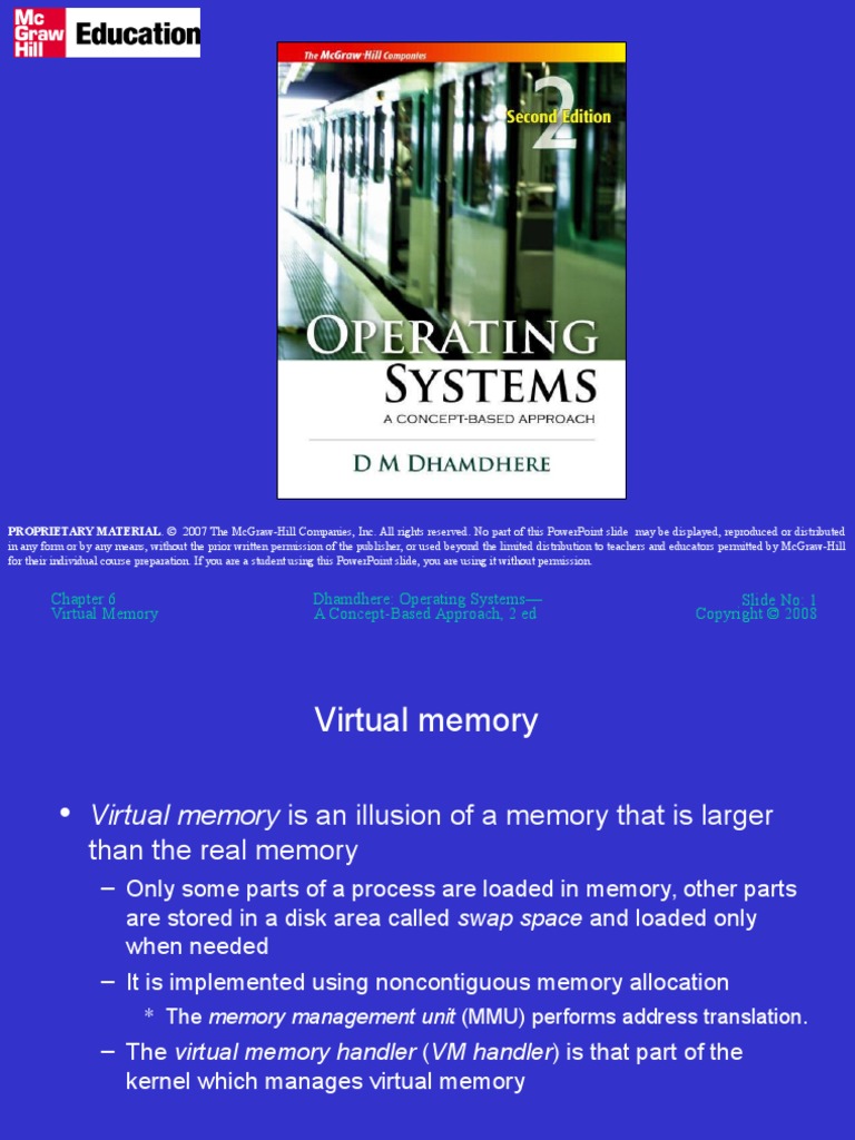Dhamdhere OS2E Chapter 06 PowerPoint Slides | PDF | Data | Computer Memory
