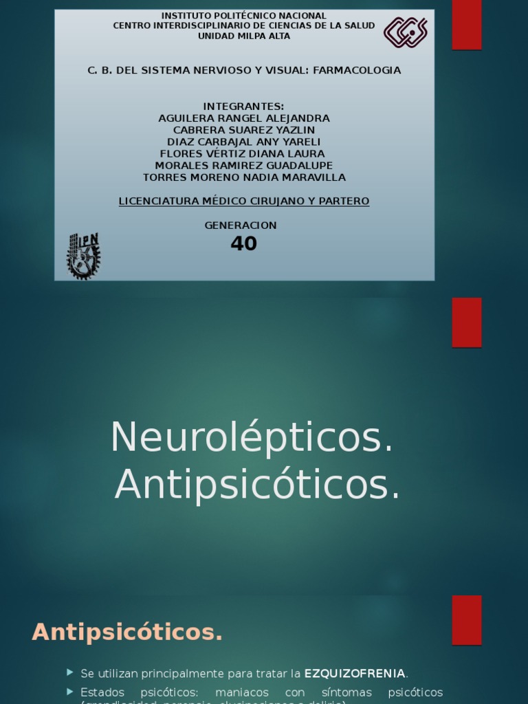 Neurolépticos Final | Olanzapina | Antipsicótico