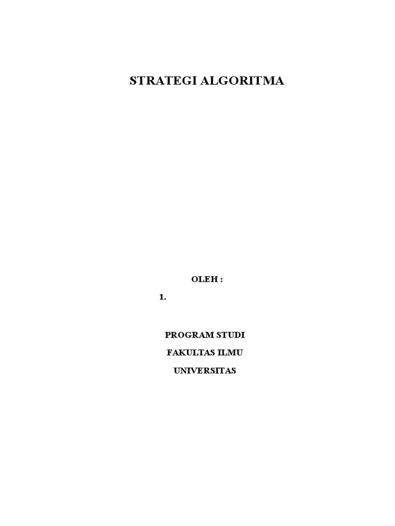 Strategi Algoritma | PDF