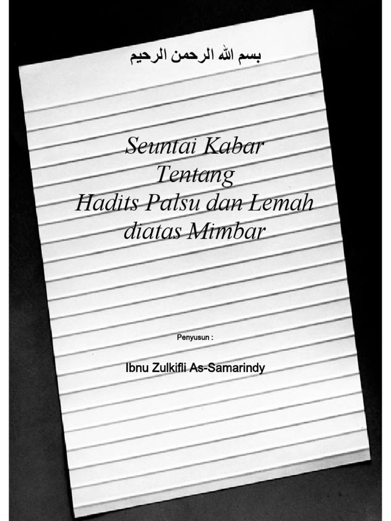 103 Hadist Palsu Dan Lemah Di Atas Mimbar PDF | PDF | Filsafat | Agama ...