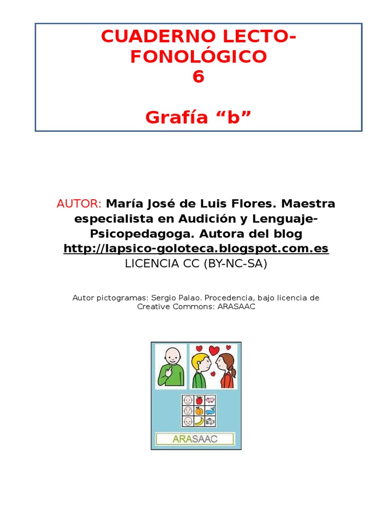 Cuaderno Lecto-Fonológico LETRA - B | PDF