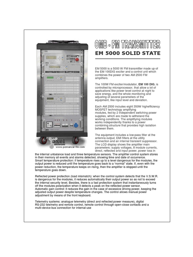 OMB EM5000 Katalog | PDF | Amplifier | Frequency Modulation