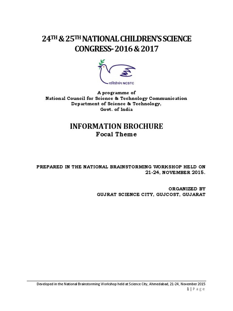 24th & 25th Science Congress 2016-17 | PDF | Traditional Knowledge ...