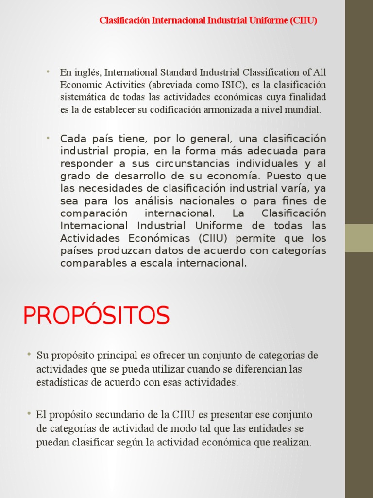Clasificación Internacional Industrial Uniforme (CIIU) | PDF | Industrias | Leche