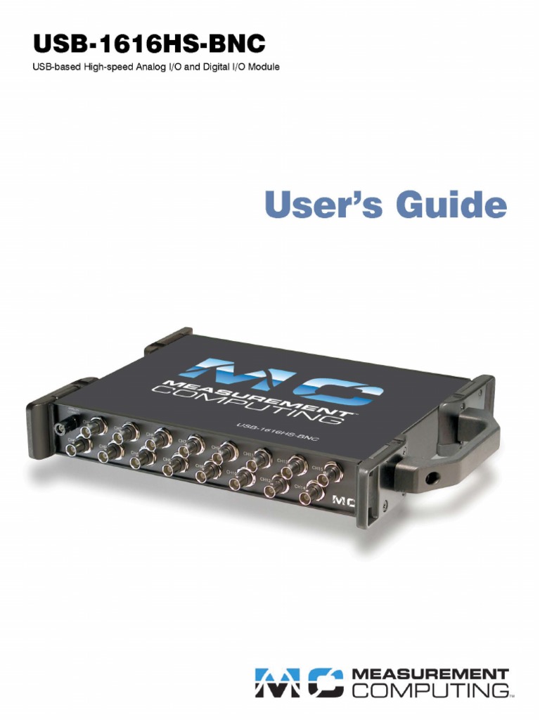 Usb 1616hs BNC | PDF | Sampling (Signal Processing) | Analog To Digital Converter