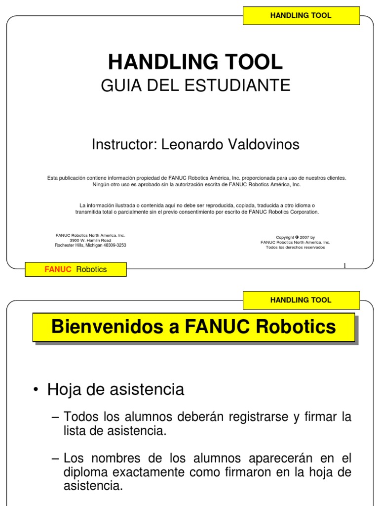 Fanuc Handlingtool Rev e | PDF | Robot | Robótica