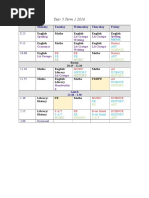 Grade 6 Study Timetable 2025 | PDF