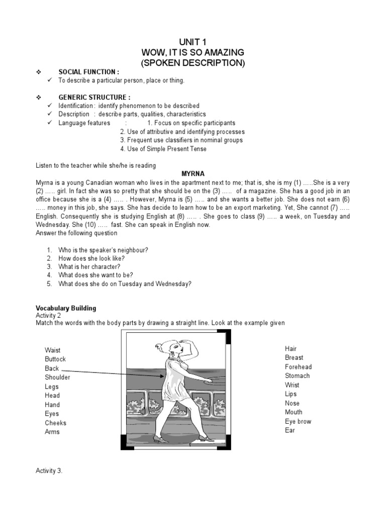 Descriptive Text for Grade 11 Students | PDF | English Language ...