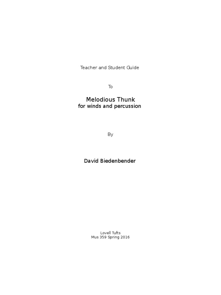 Teaching Melodious Thunk: Syncopation & Jazz | PDF | Musical ...