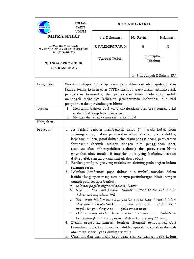 Skrining Resep | PDF