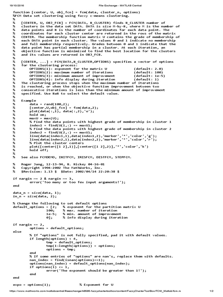 File Exchange - MATLAB Central | PDF | Cluster Analysis | Mathematical Optimization