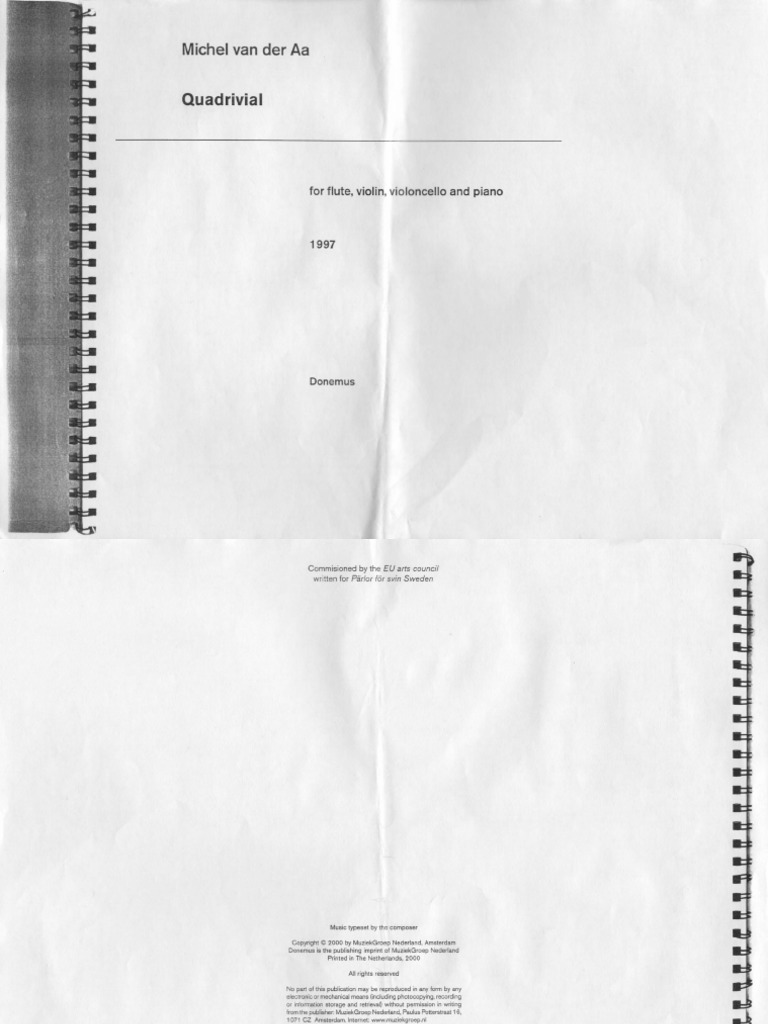 Aa, Michel Van Der - Quadrivial PDF | PDF