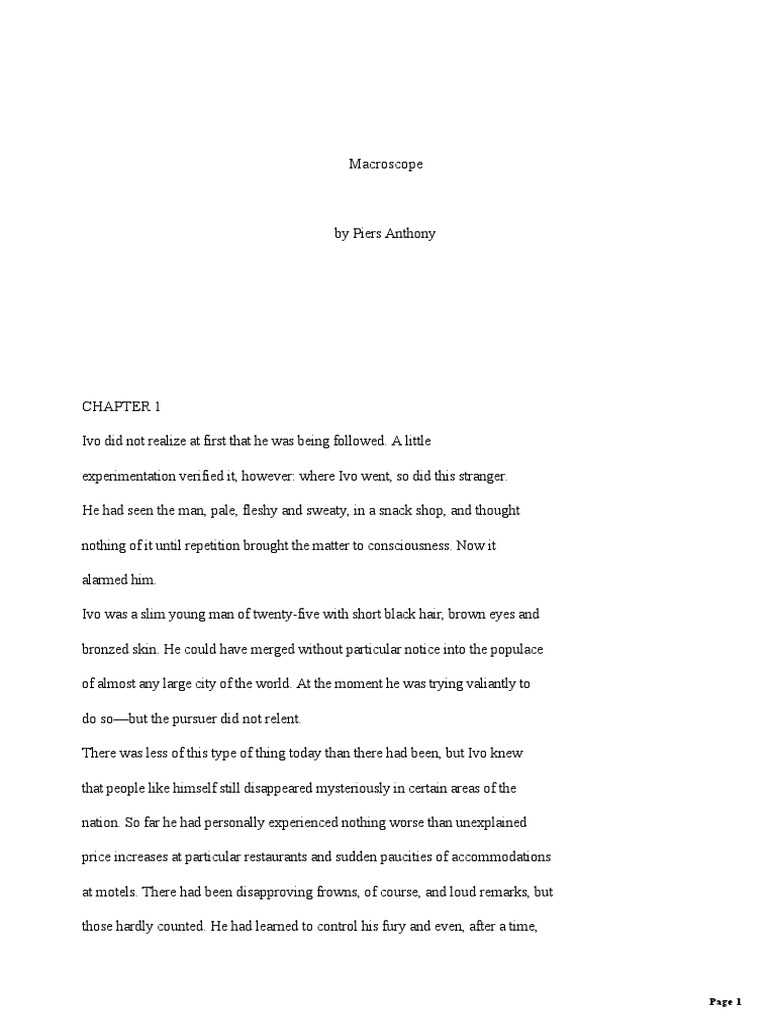 Piers Anthony-Macroscope - Mundania Press LLC (2003) | PDF | Launch ...