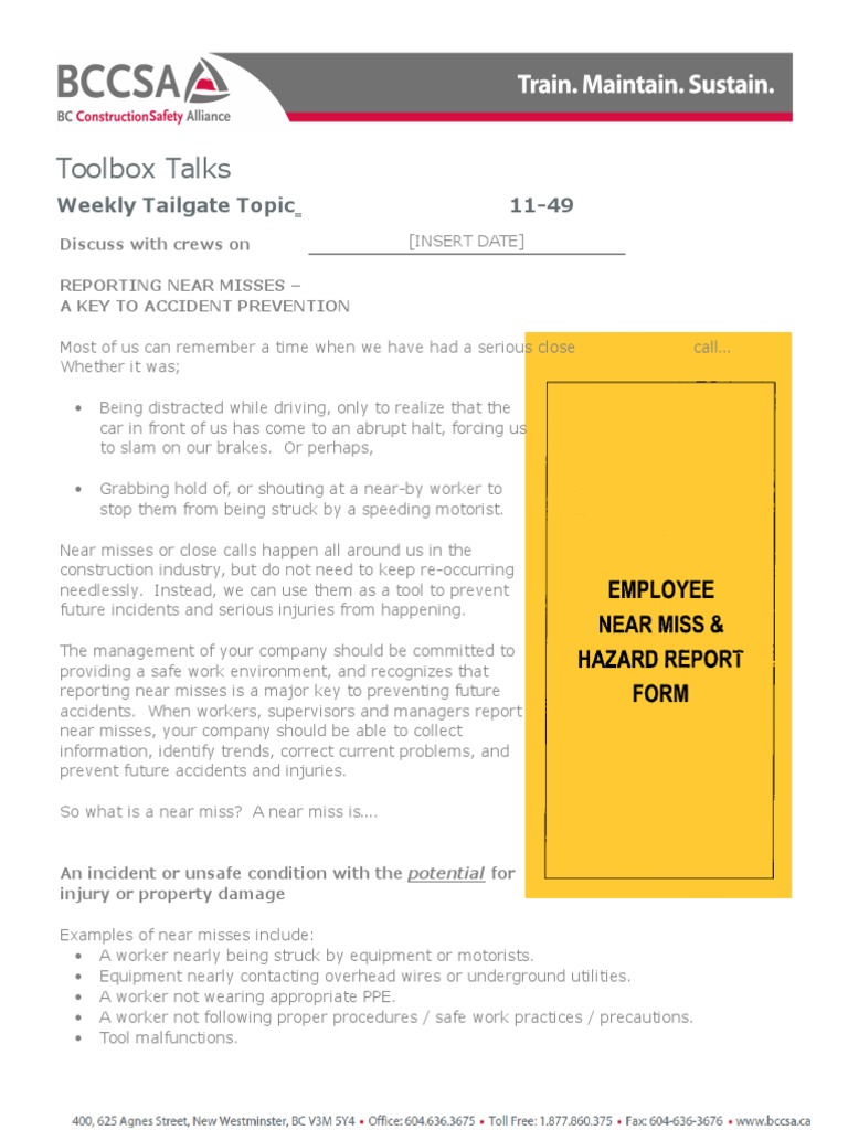 Reporting Near Misses for Safety | PDF | Wellness | Medical