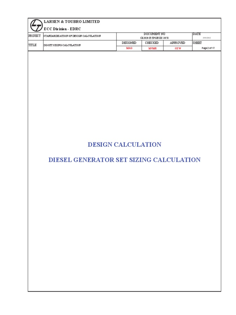 Design Calculation: Larsen & Toubro Limited ECC Division - EDRC | PDF