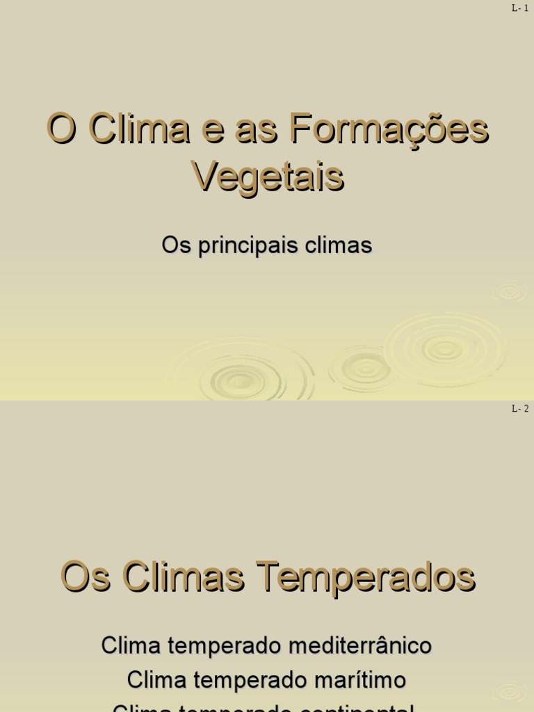 7L - Climas Temperados | PDF | Clima temperado | Oceanografia