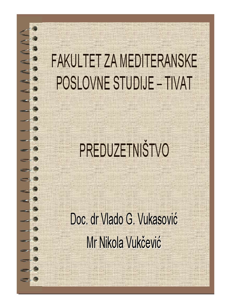 Preduzetnistvo 1 | PDF