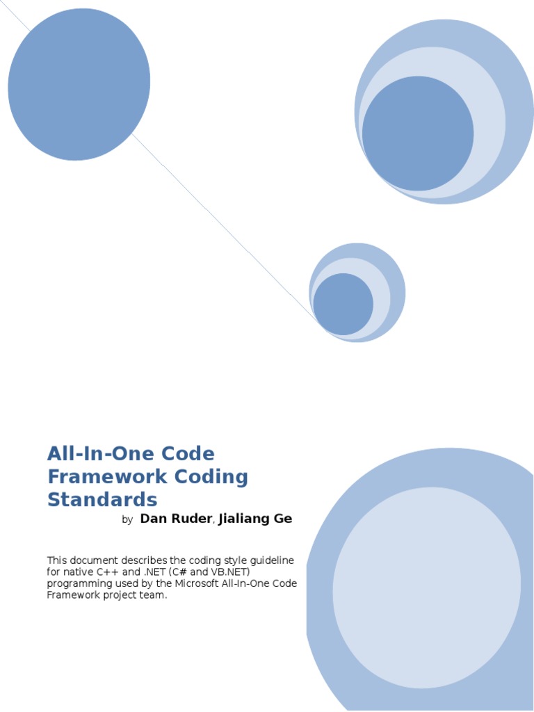 All-In-One Code Framework Coding Standards | PDF | Parameter (Computer Programming) | C Sharp ...