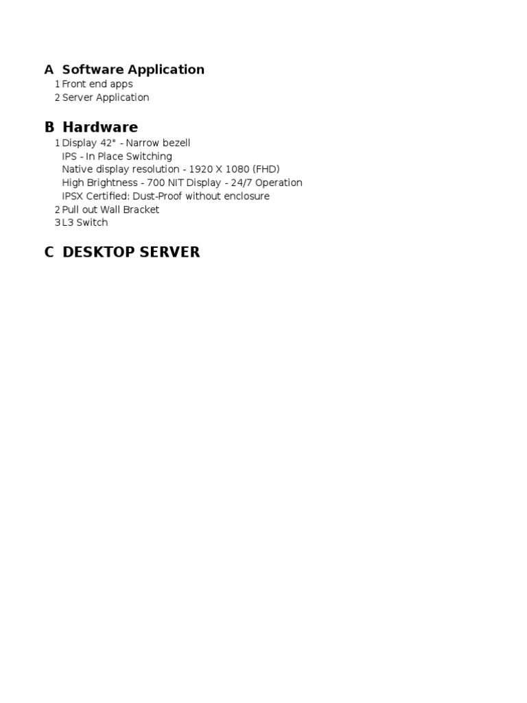 Software and Hardware Application Overview | PDF