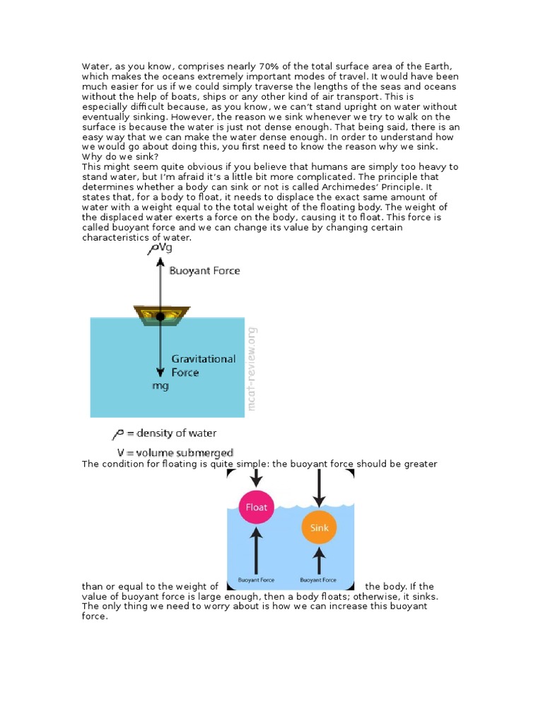 Buoyant Force of Water | PDF | Buoyancy | Weight