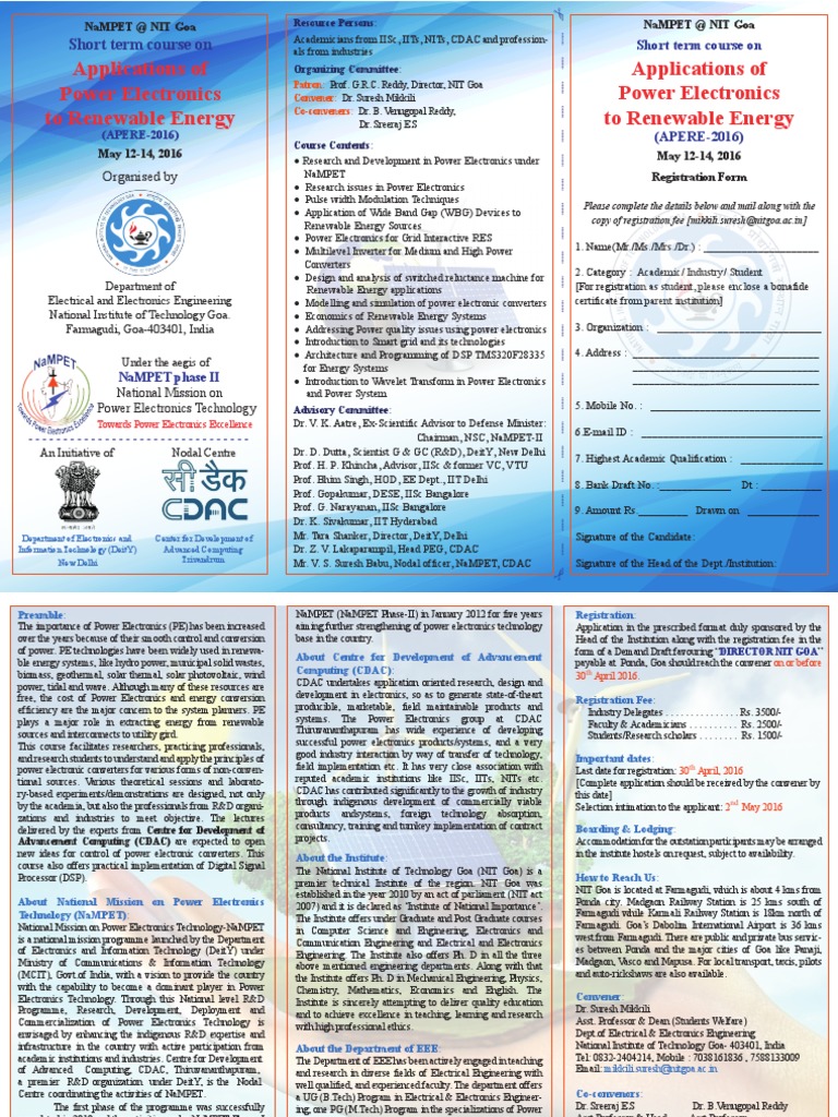 Tri Fold Brochure | PDF | Power Electronics | Engineering