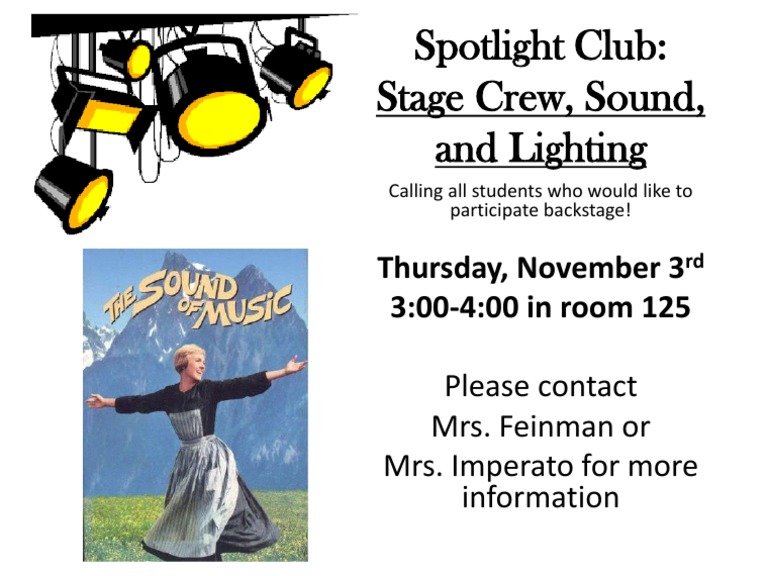 Backstage Crew Call for Students | PDF