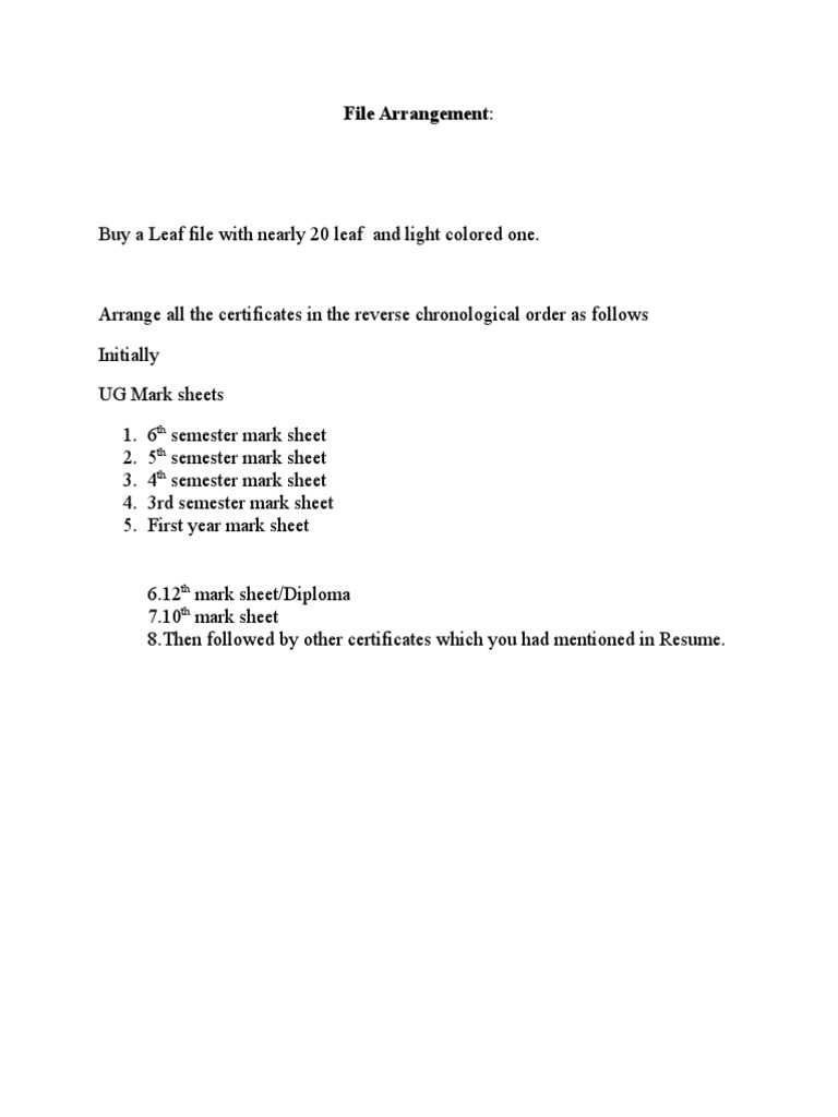File Arrangement | PDF