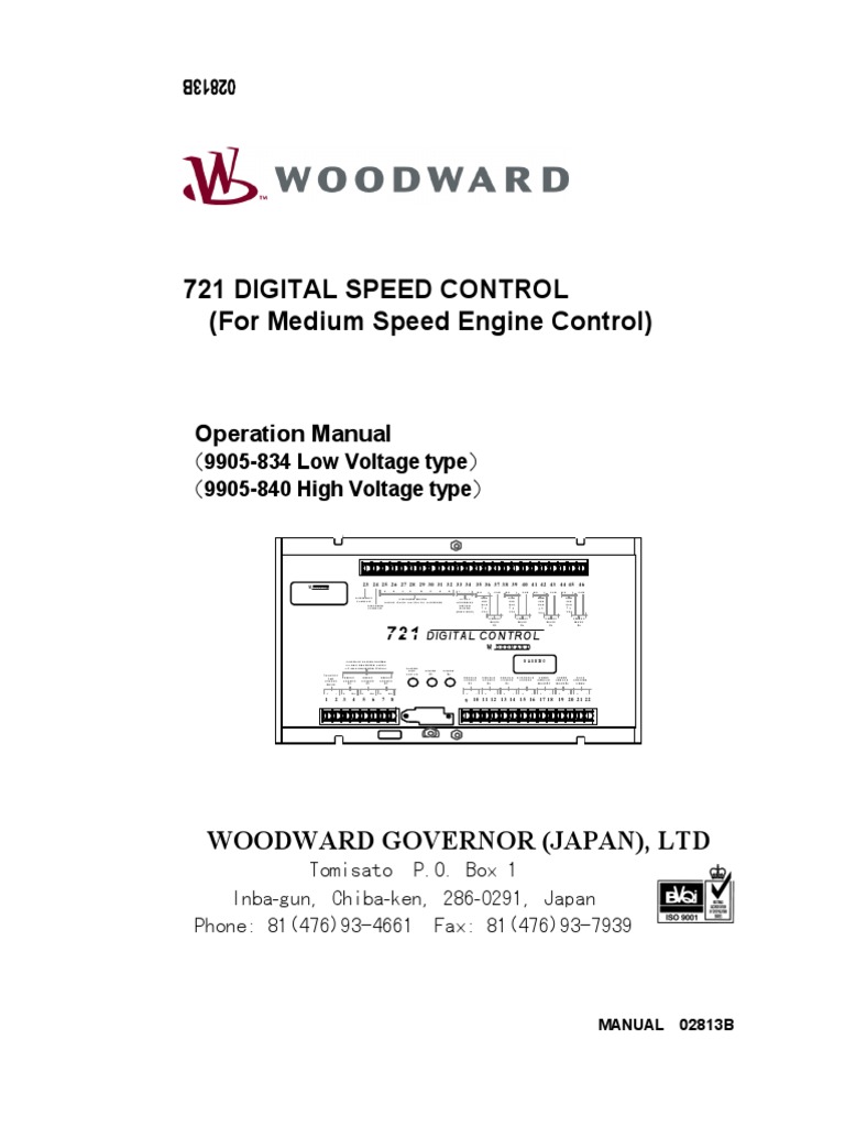 721 Digital Speed Control | PDF | Turbocharger | Cable